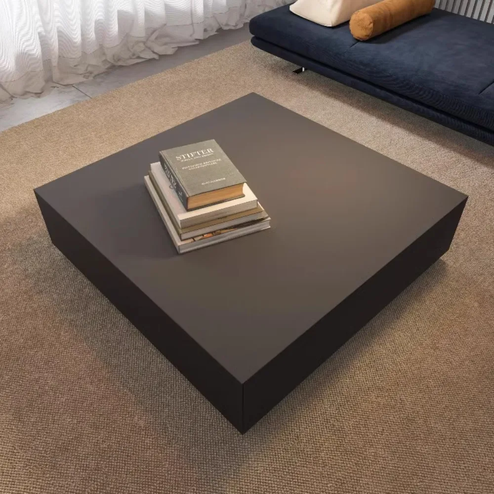Square-Low-Black-Coffee-Tables-Mid-Century-Design-Living-Room-Antique ...