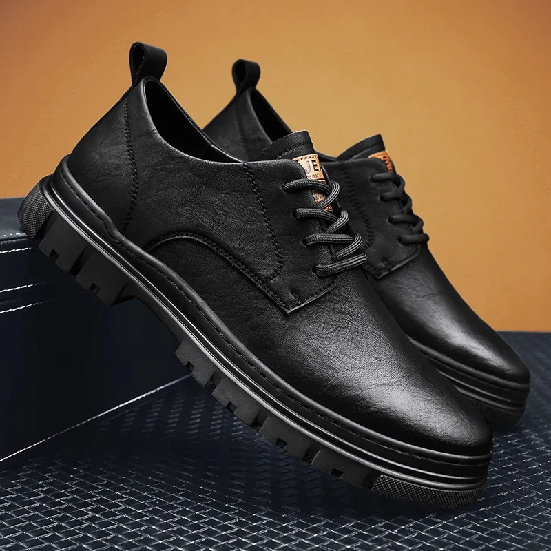 Men-shoes-lace-up-zapatos-hombr-British-Autumn-genuine-leather-platform ...