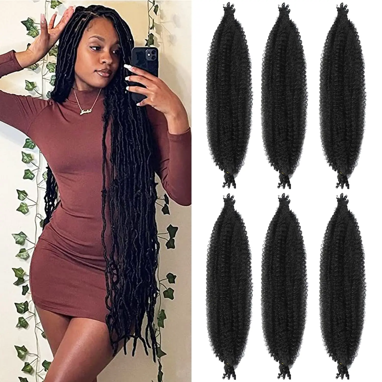 Hair-Nest-36inch-Pre-Fluffed-Marley-Twist-Braiding-Hair-Pre-Stretched ...