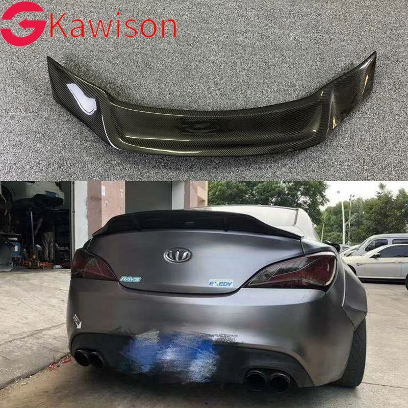 For Hyundai Genesis Coupe Spoiler 2009 10 11 12 Year Glossy Carbon ...