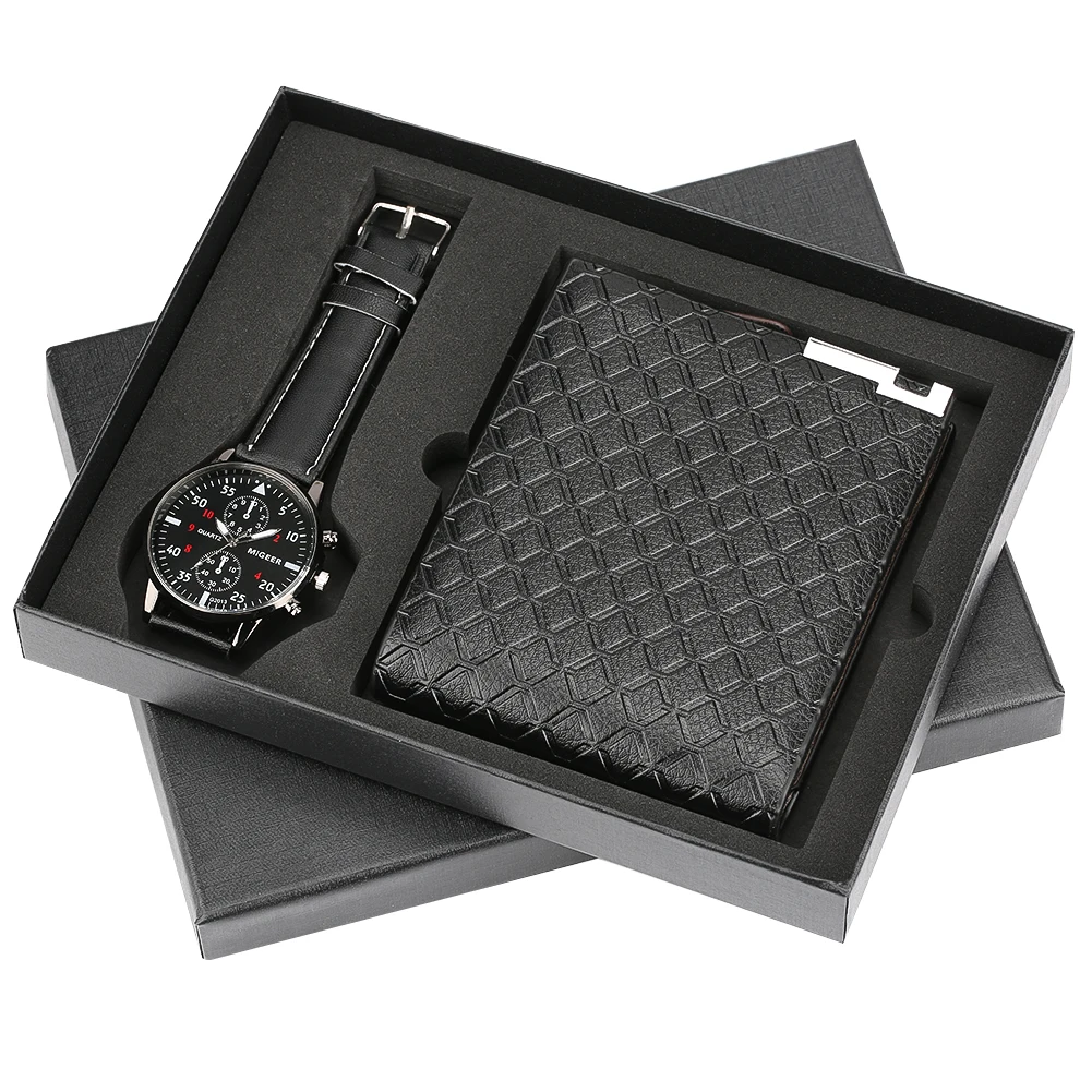 Luxury-Man-Watch-Wallet-Gift-Set-Leather-Strap-Business-Multifunction ...