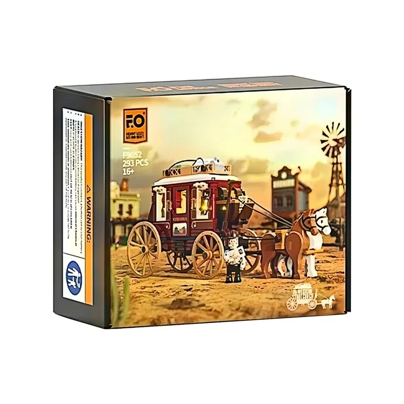F9052 MOC Western Stagecoach Building Blocks Model Carriage Bricks ...