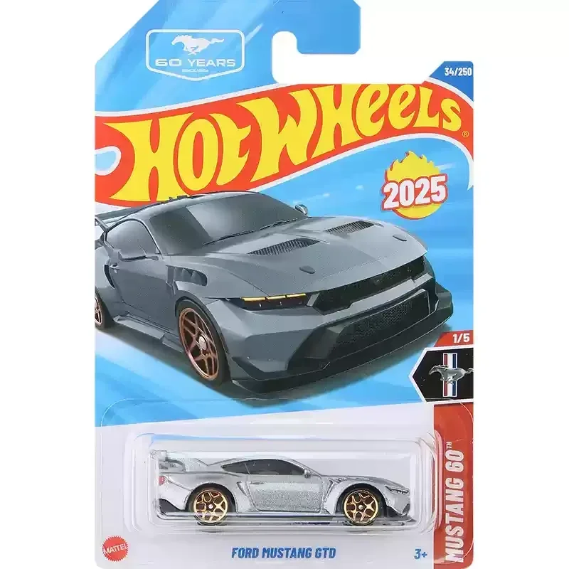 2025B Original Hot Wheels Car Ford Mustang GTD 60 Years Toys for Boys 1 ...