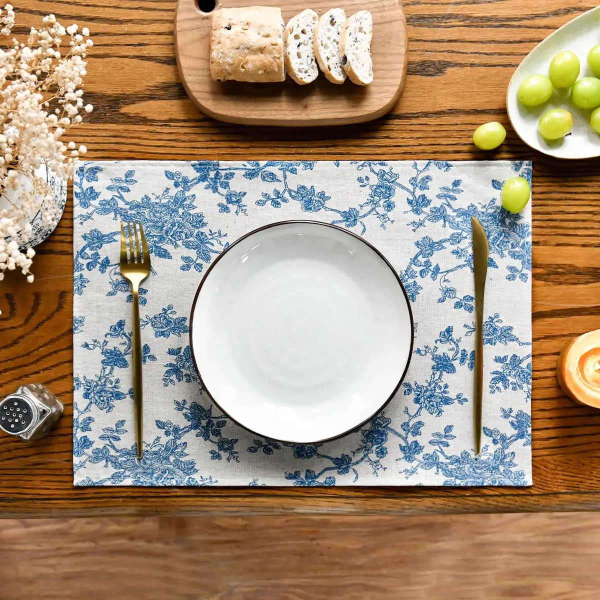 French-Pastoral-Cloth-Placemat-Washable-Modern-Simple-Table-Mat-Coffee ...