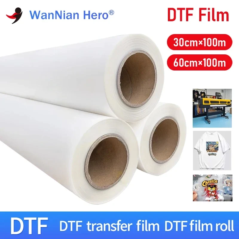 30cm-100m-DTF-PET-Film-Rolls-For-T-shirt-Heat-Transfer-Single-Side ...
