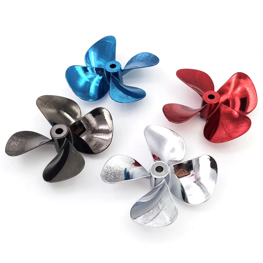 4 Blades 60mm RC Boat Propeller Metal Prop CW/CCW Impellers for 4mm ...