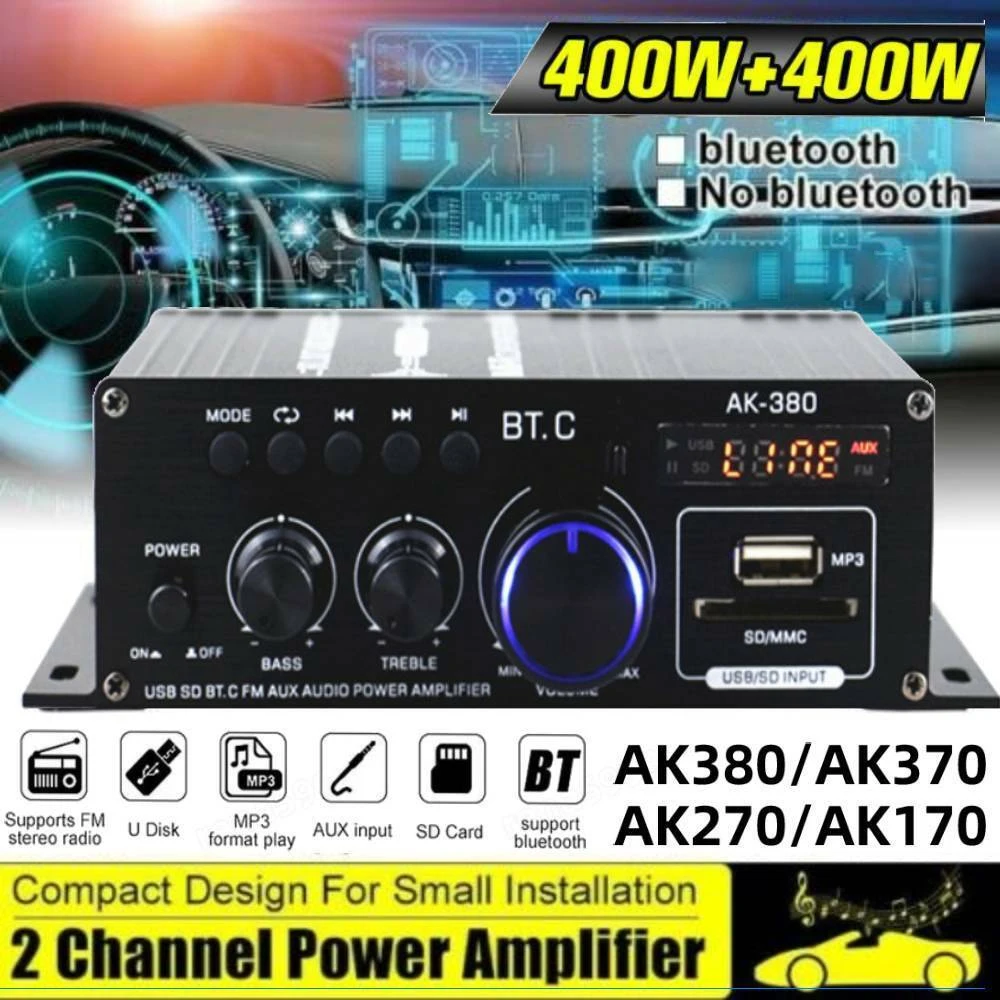 AK380-G8-AK370-AK270-AK170-800W-12V-Home-Car-Hifi-AMPLIFICADOR-DE ...