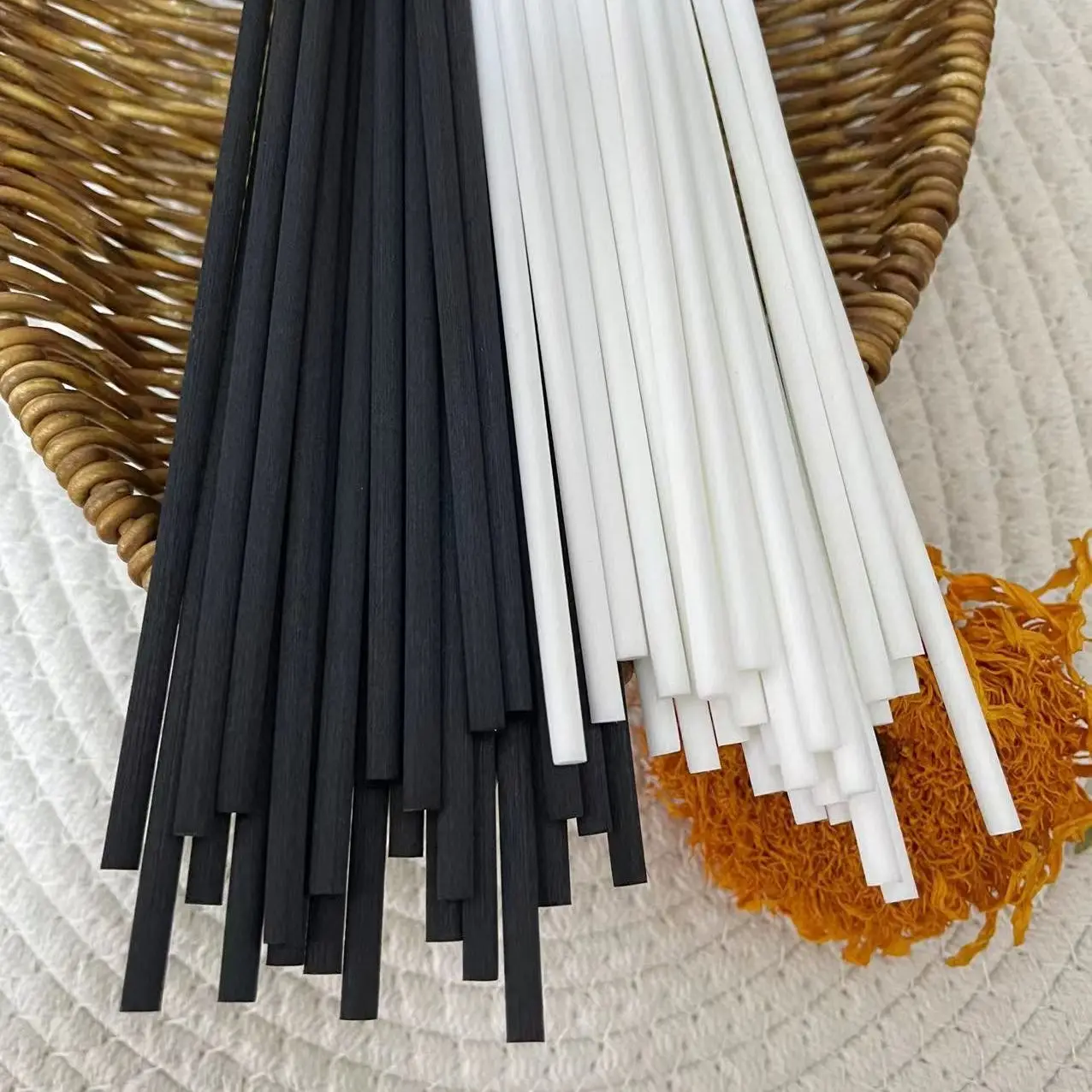 1000PCS L40/35/30/25CM X 3/4/5MM Black and White Premium Fiber Rods ...