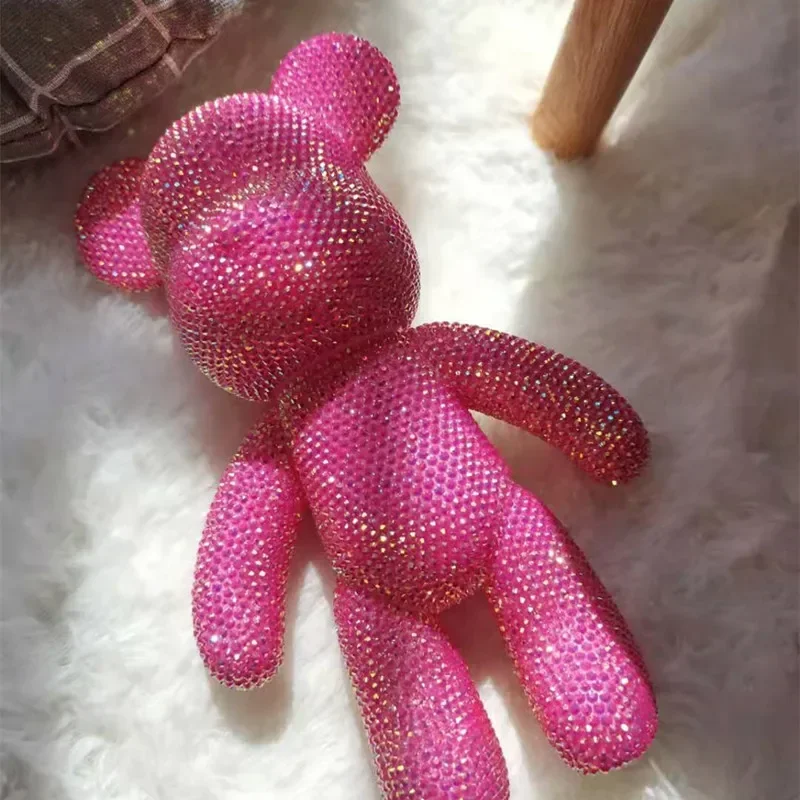 DIY-Rhinestones-Bear-Figurines-Crystal-Diamond-Violent-Bear-Statue ...