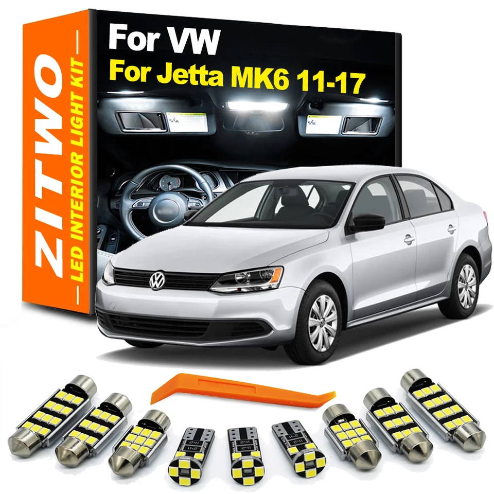 Buy LIGHSTA 6PCS CANBUS Super Bright White LED Interior Light Kit ...