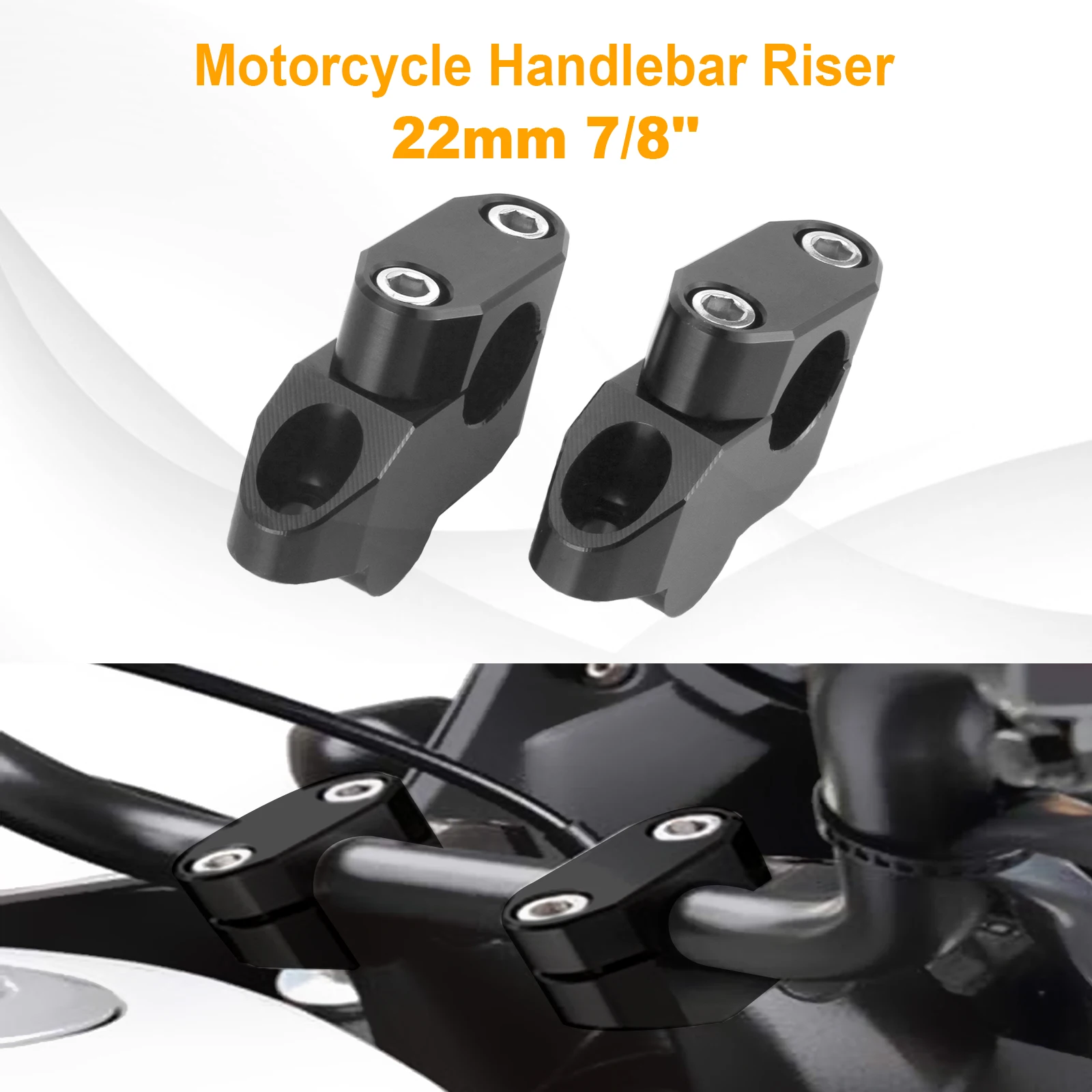 22mm-7-8-Motorcycle-Handlebar-Risers-Mounting-Motocross-Heightening-Clamp-Mount-Pit-Bike-For-BMW ...