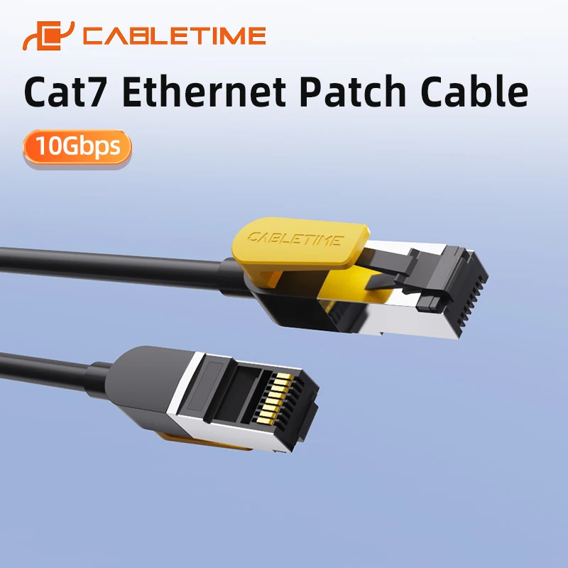 Cabletime cat 7 ethernet cabo sstp cat7 de alta velocidade redondo ...