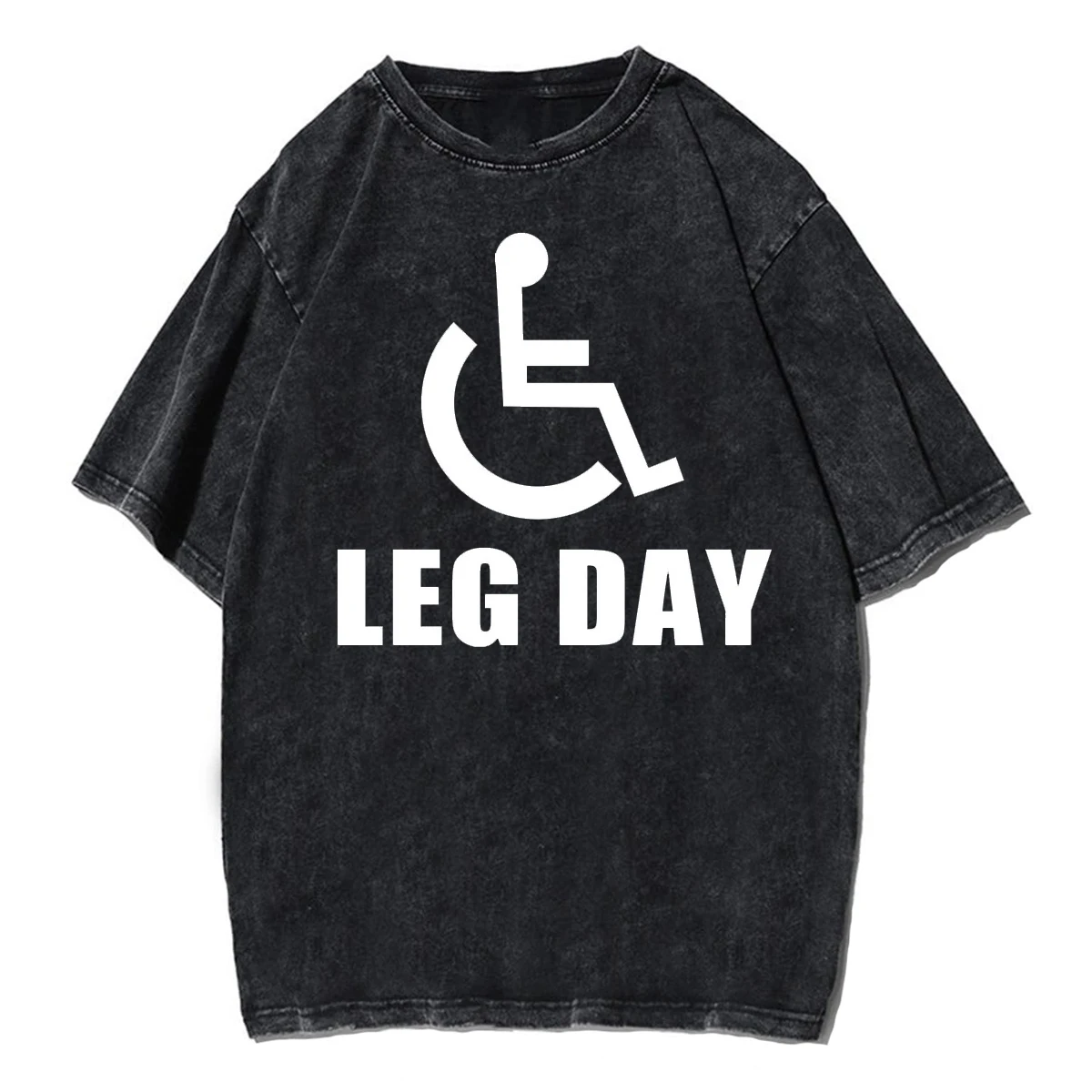 Leg-Day-Handicap-Tall-Gym-Workout-Washed-Cotton-Oversize-T-Shirt-Denim ...