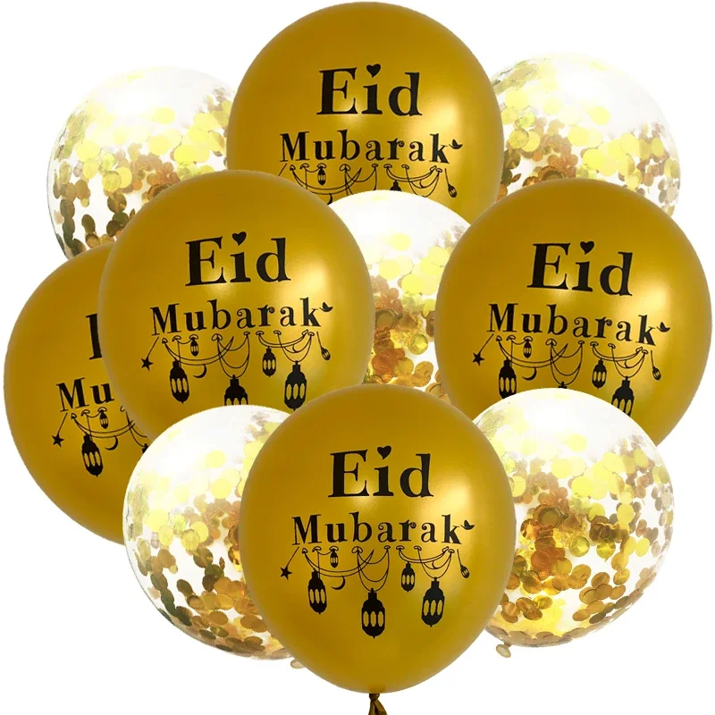 10 globos de látex Eid Mubarak para decoración de Ramadán Kareem ...