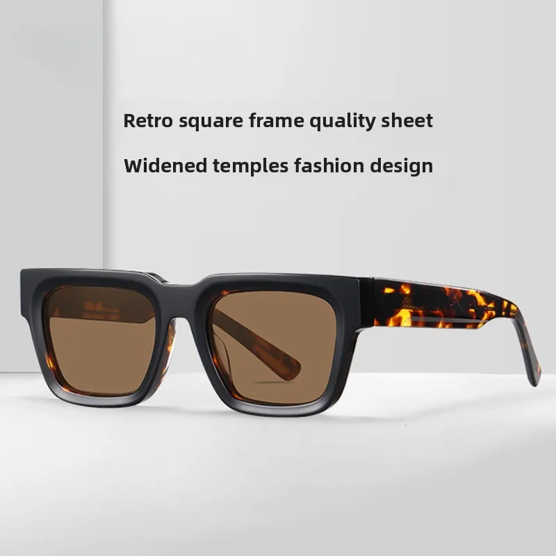 European and American Fashion Retro Square Frame Polarized Sunglasses ...