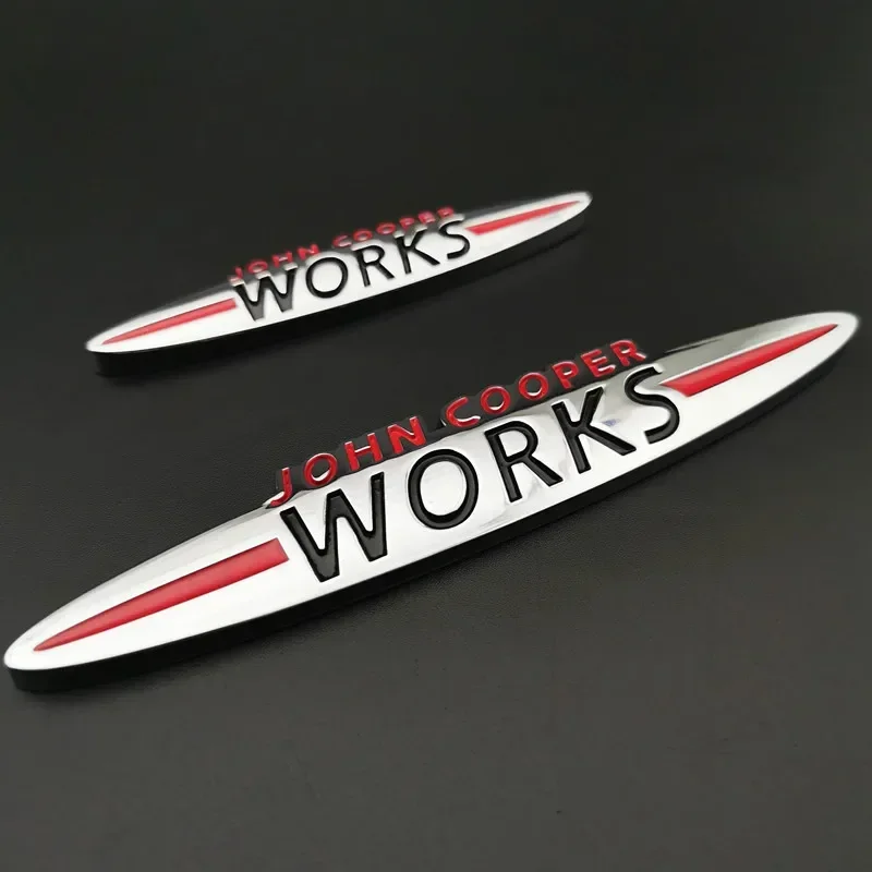 Chrome-MINI-JCW-John-Cooper-Works-Front-Grill-Emblem-Badge-Sticker ...