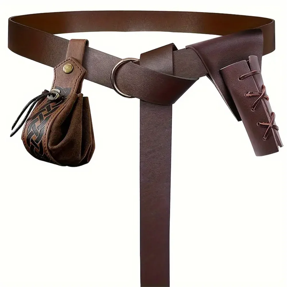 UYEE-Medieval-Belt-Vegvisir-Knight-Waistband-PU-Leather-Belt-Retro ...