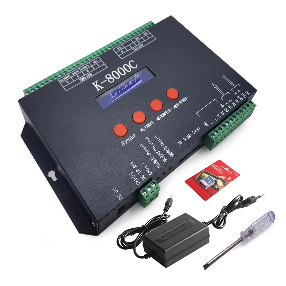 K8000C-DMX512-LED-Pixel-RGB-Color-K-8000C-Controller-DC5-24V-Full-Color ...