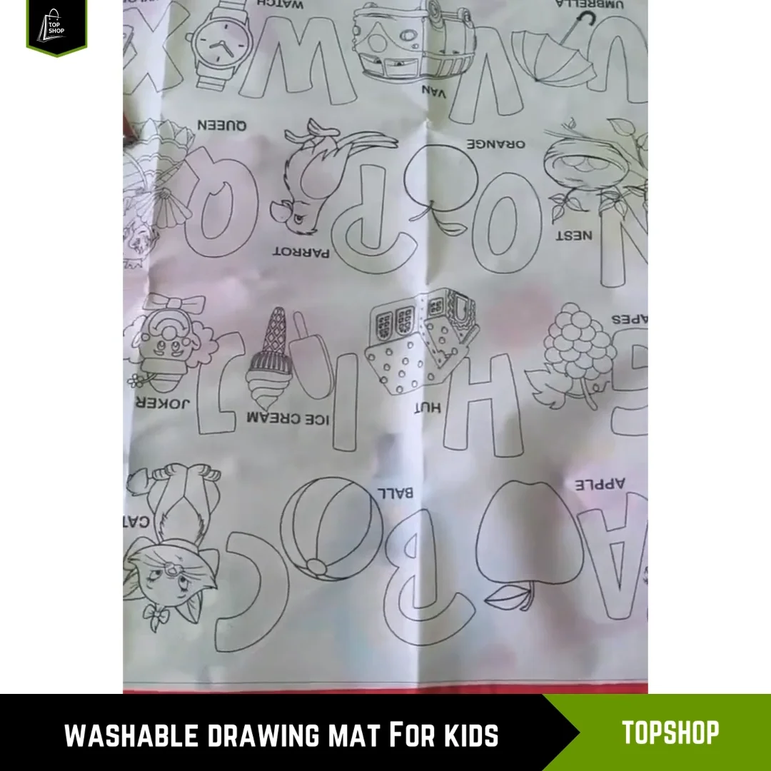 Water Doodle Mat for Kids – Reusable Colour Mat with ABC 123 Shapes ...