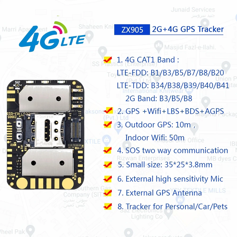 Mini-ZX905-2G-4G-GPS-Tracker-Chip-LTE-CAT-1-Tracking-PCBA-Module-Board ...