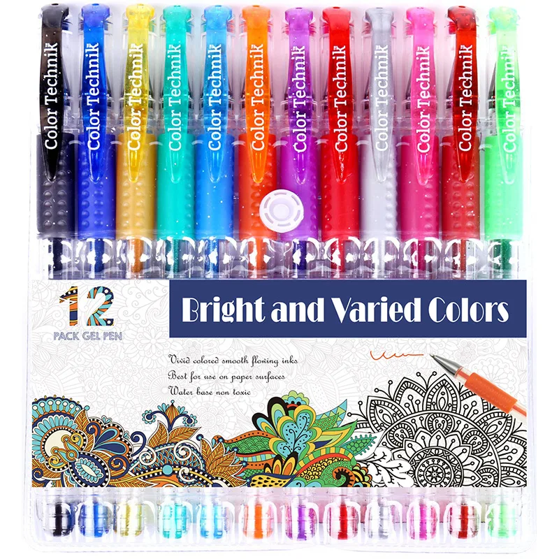 Glitter-Pen-Glitter-Gel-Pen-Set-24-48-100-Colors-Neon-Marker-Pens-for ...