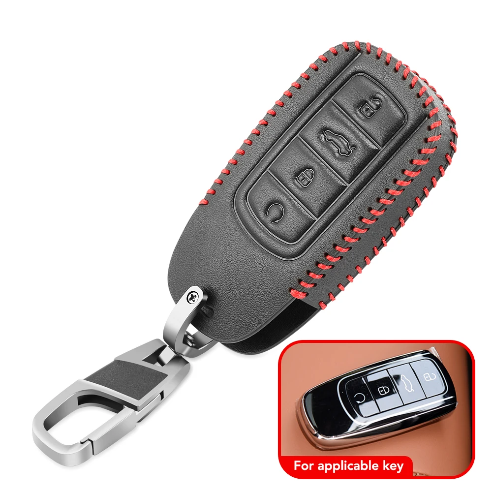 Leather-4-Button-Smart-Car-Key-Case-Cover-For-Chery-Tiggo-8-Pro-Tiggo ...