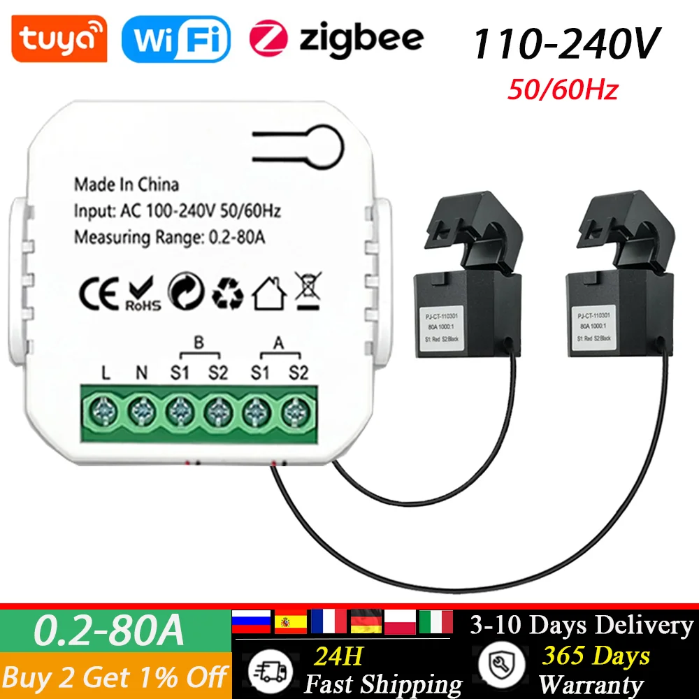 Tuya Wifi Intelligent Energy Meter Solar PV System Power Production ...