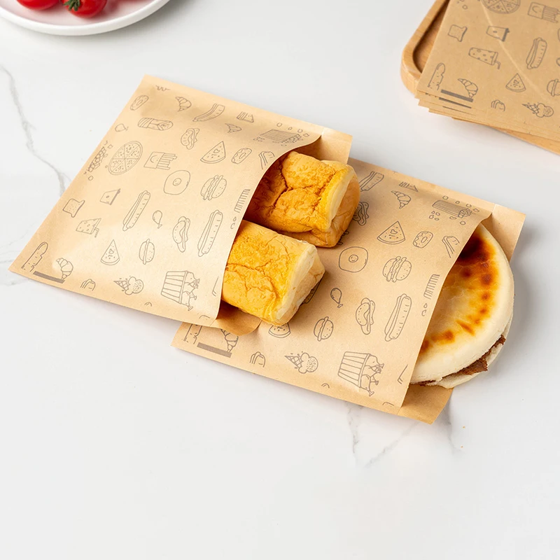 Envoltorio de Papel Kraft para sándwich, embalaje de alimentos a prueba ...