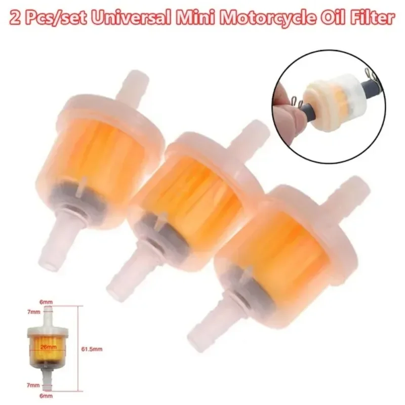 2-Pcs-set-Universal-Mini-Motorcycle-Oil-Filter-Gas-Gasoline-Liquid-Fuel ...