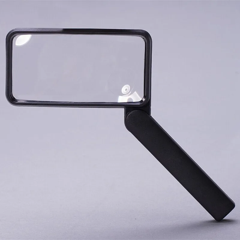 Double-Lens-Magnifier-2-5X-4X-Hand-held-Folding-Rectangular-Magnifying ...