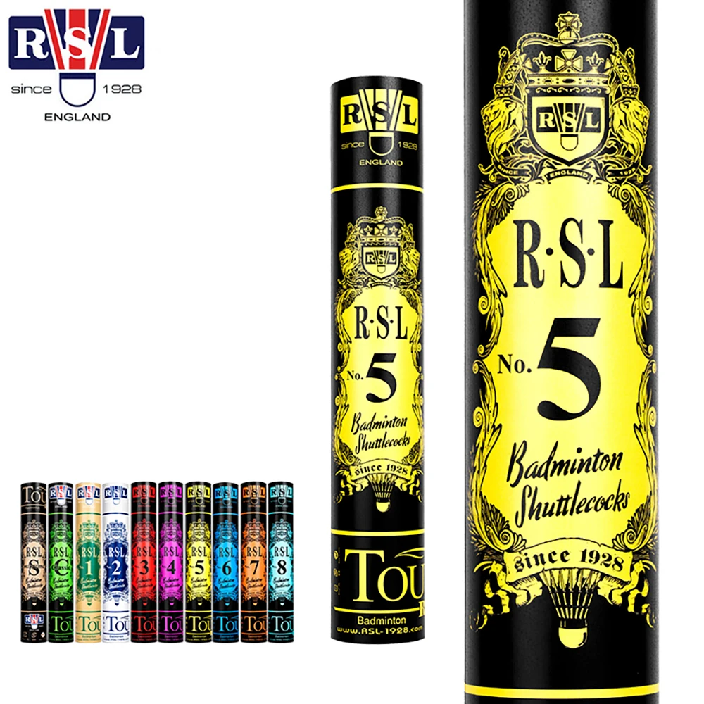 RSL-NO-5-Feather-Shuttlecocks-Stable-Durable-Sports-Training-Badminton ...