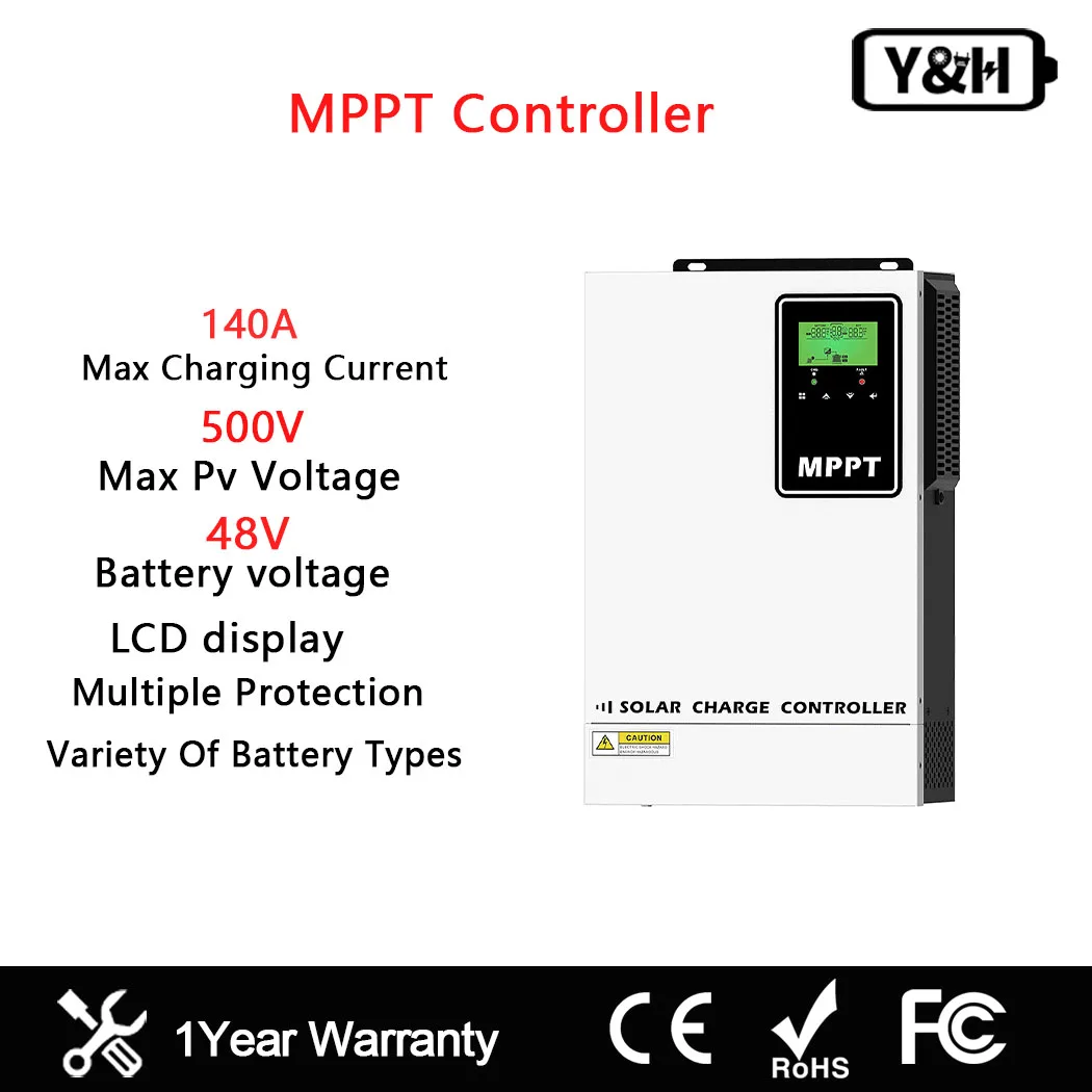 Y-H-MPPT-140A-Solar-Charge-Controller-48V-Battery-Regulator-with-LCD-PV ...