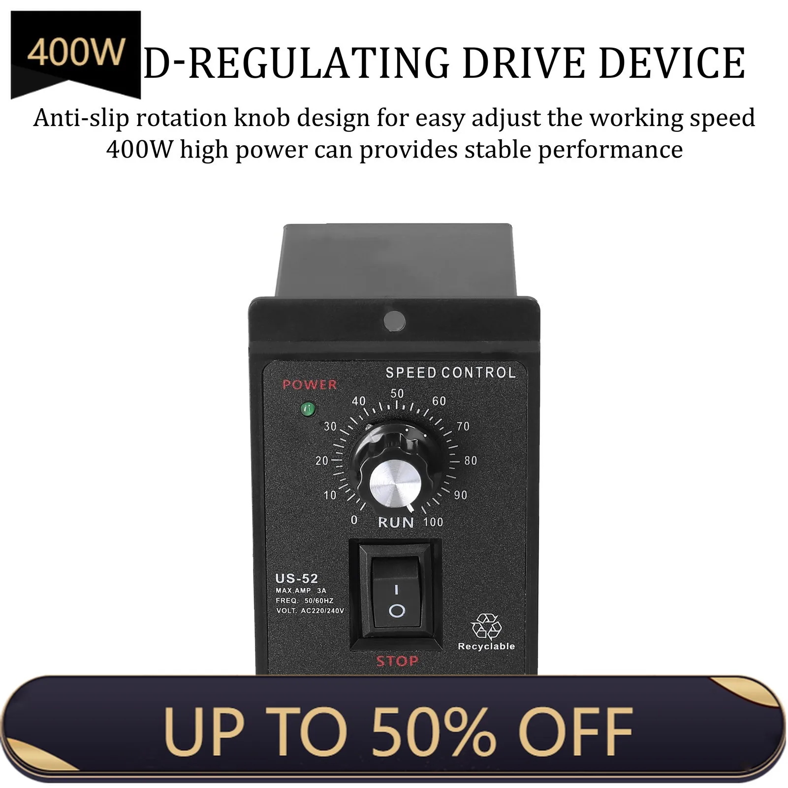 NEW-400W-AC-Motor-Speed-Controller-Speed-Pinpoint-Regulator-Forward-And ...