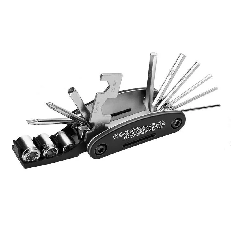 16 in 1 Mountain Bike Portable Socket Multipurpose Wrench Bicycle Multi ...