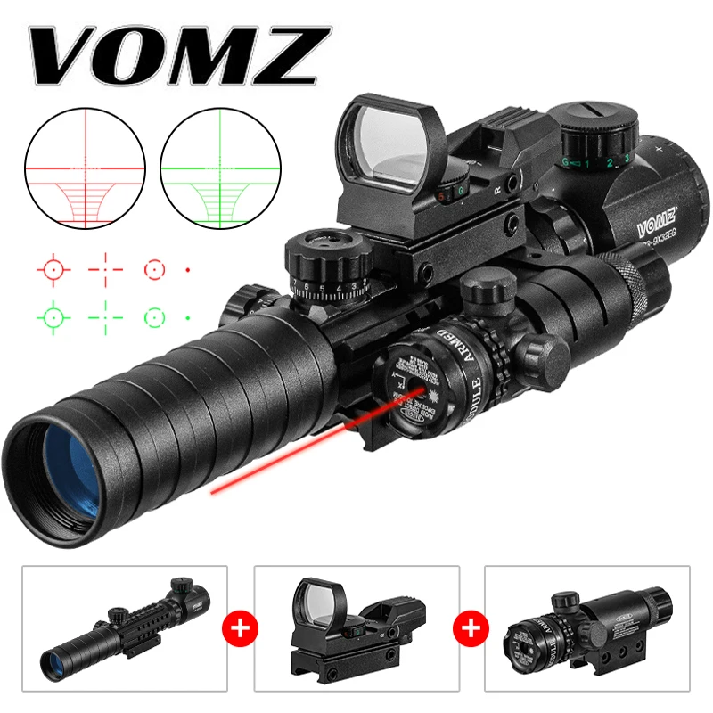 Vomz-3-9X32-Egc-Tactische-Optic-Rood-Groen-Verlichte-Riflescope ...