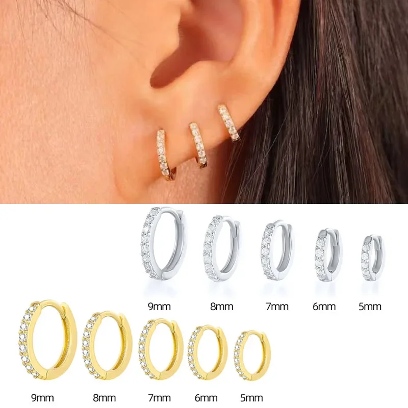 Pendientes-de-aro-minimalistas-de-acero-inoxidable-aretes-peque-os-de ...