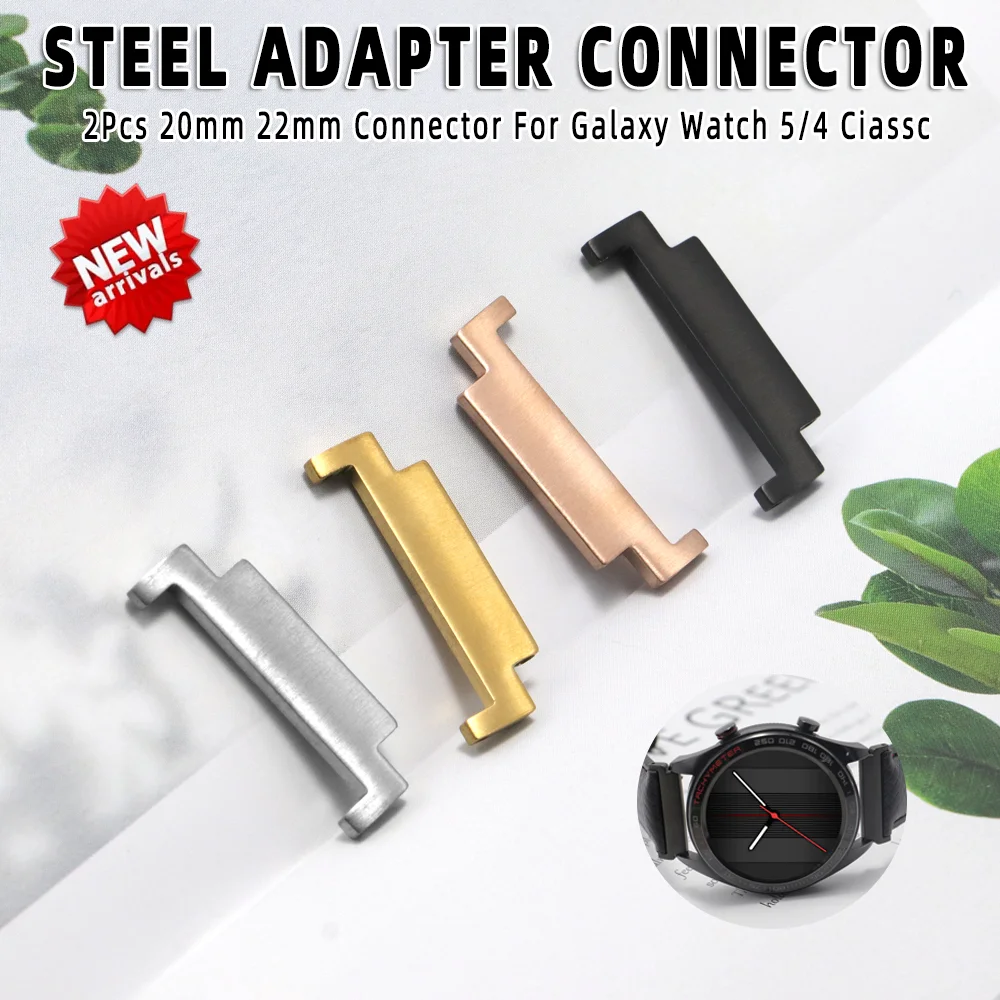 Metal-Connector-For-Samsung-Galaxy-Watch-5-4-Classic-18mm-20mm-22mm ...