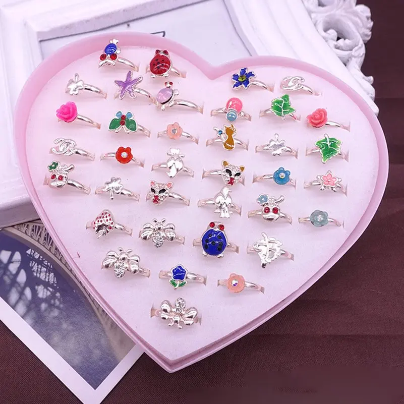 Wholesale-10pcs-lot-Mix-Styles-Cute-Children-Rings-Butterfly-Plant ...