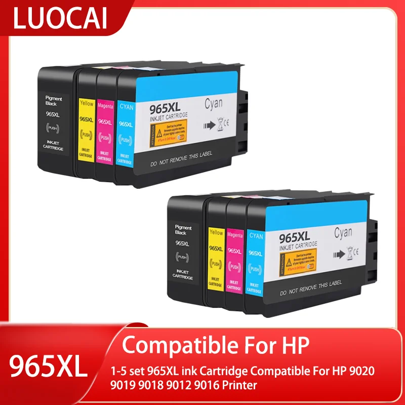 1-5 set 965XL ink Cartridge Compatible For HP 9020 9019 9018 9012 9016 ...