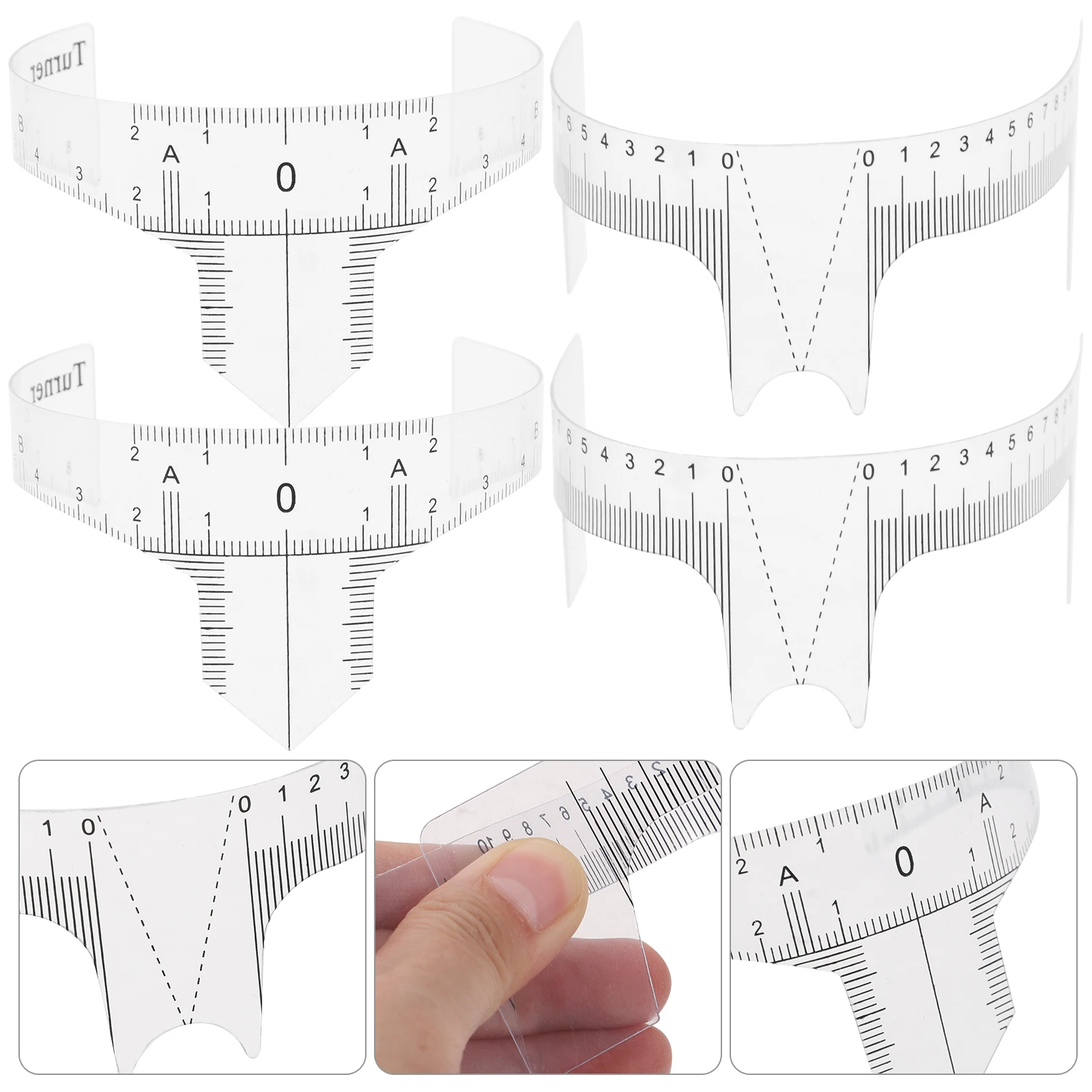 10Pcs Eyebrow Face Rulers Flexible Durable Shape Positioning Tools for ...
