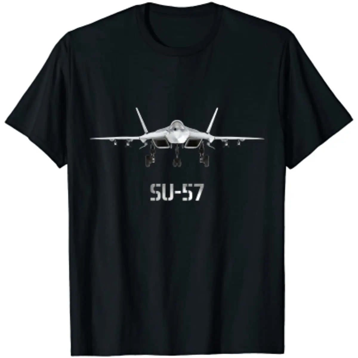 SU-57 Russian Fighter Jet Men T-Shirt Short Sleeve Casual 100% Cotton O ...