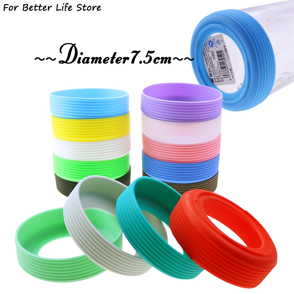 1Pc-7-5CM-19G-15-Colour-Threaded-Soft-Silicone-Cup-Bottom-Cover-Wear ...