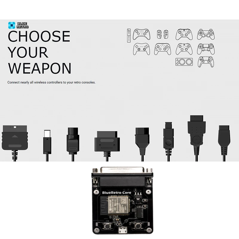 BlueRetro Wireless Game Controller Converter Adapter for PS1 PS2 NGC ...