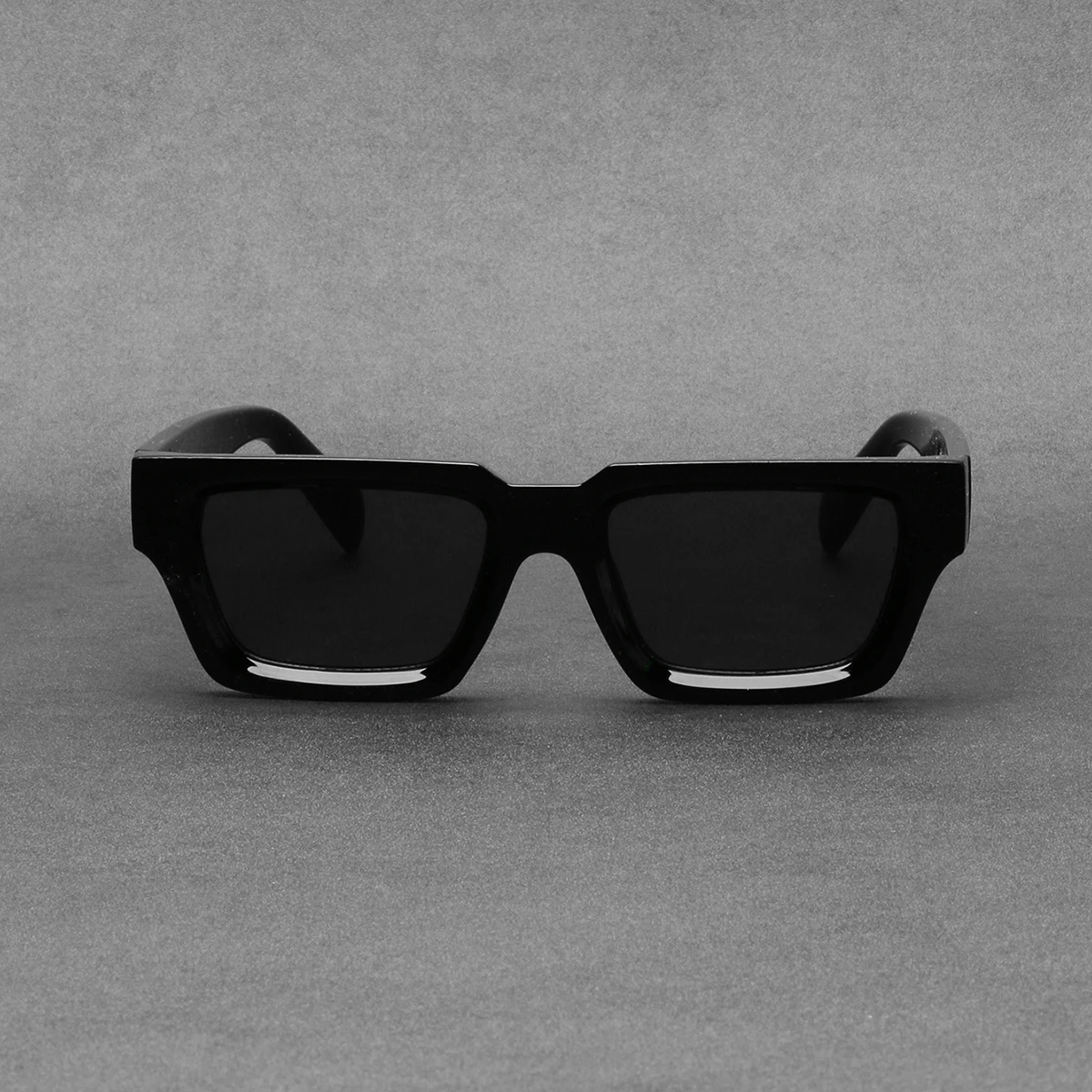 Ruiao-2024-fashion-black-small-rectangular-thick-frame-sunglasses-for ...
