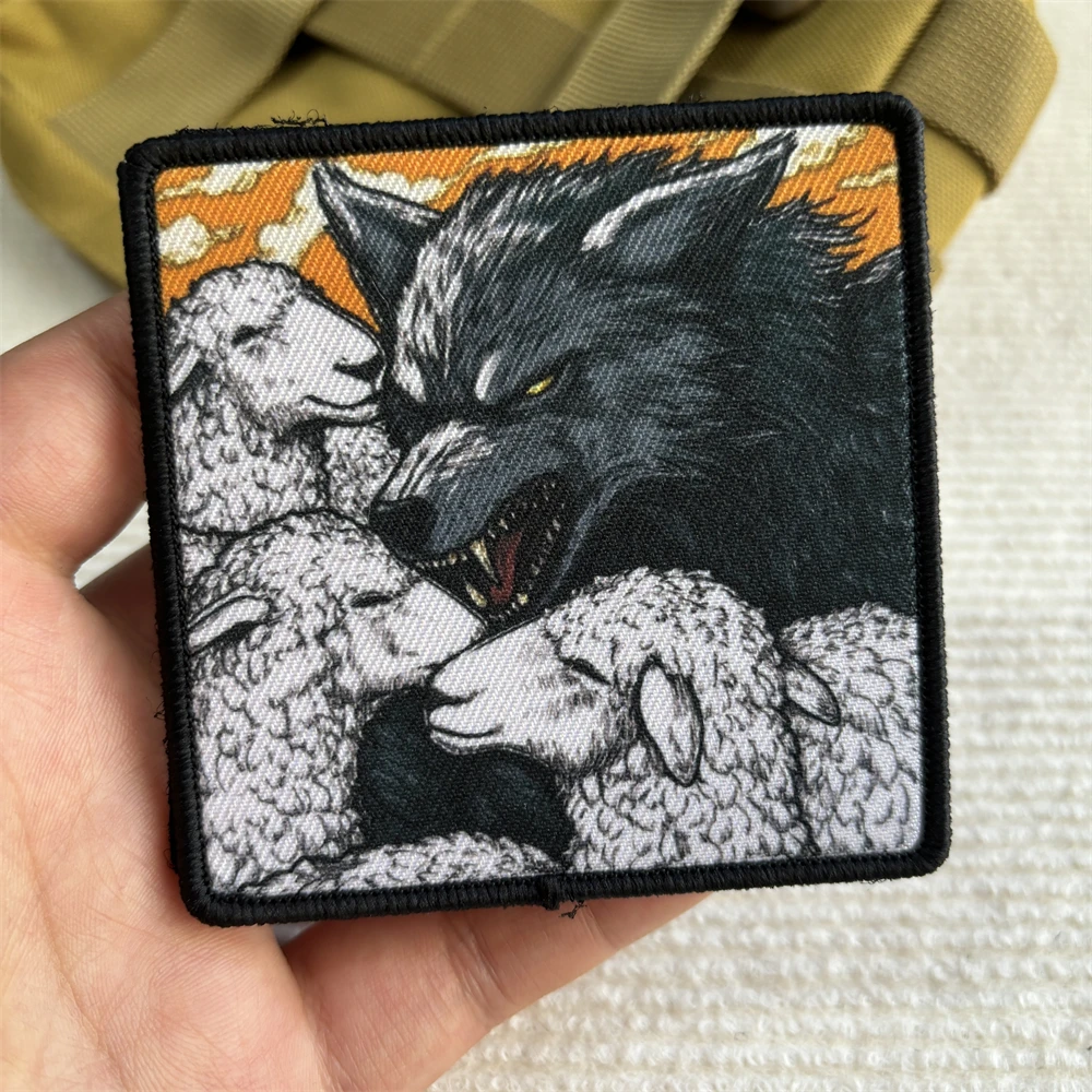 A Wolf in Sheep's Clothing Tactical Patch Wolfs Printed Hook&Loop ...