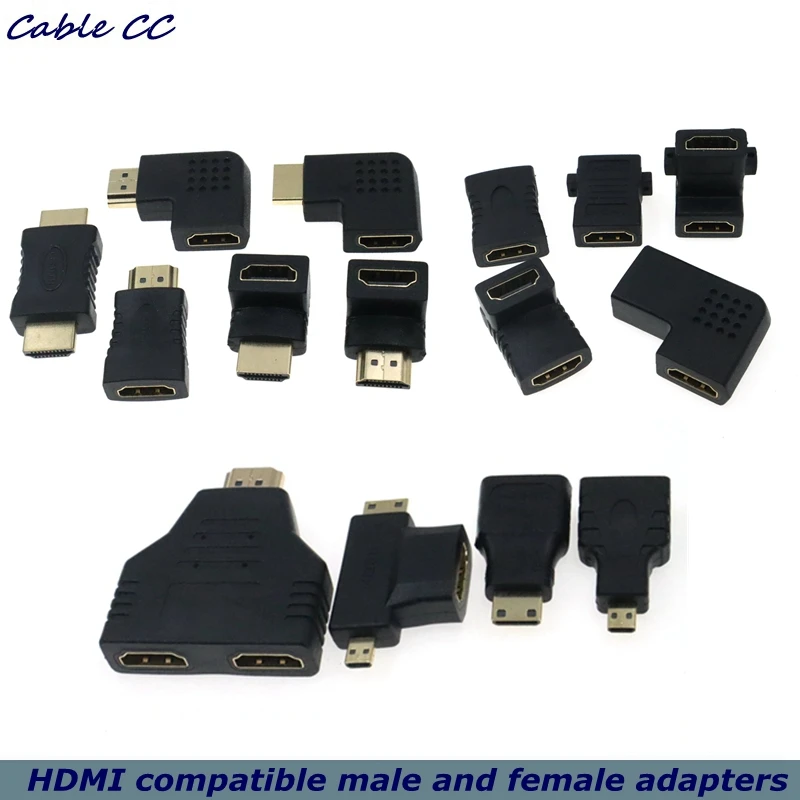 Micro-Mini-HDMI-compatible-90-degree-right-angle-adapter-HDMI-270 ...