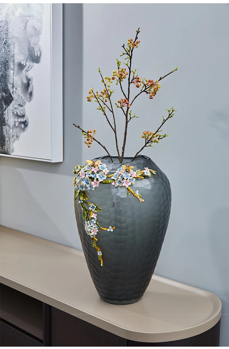 Modern Enamel Dried Flower Large Stoneware Vase Creative Home Decor For ...