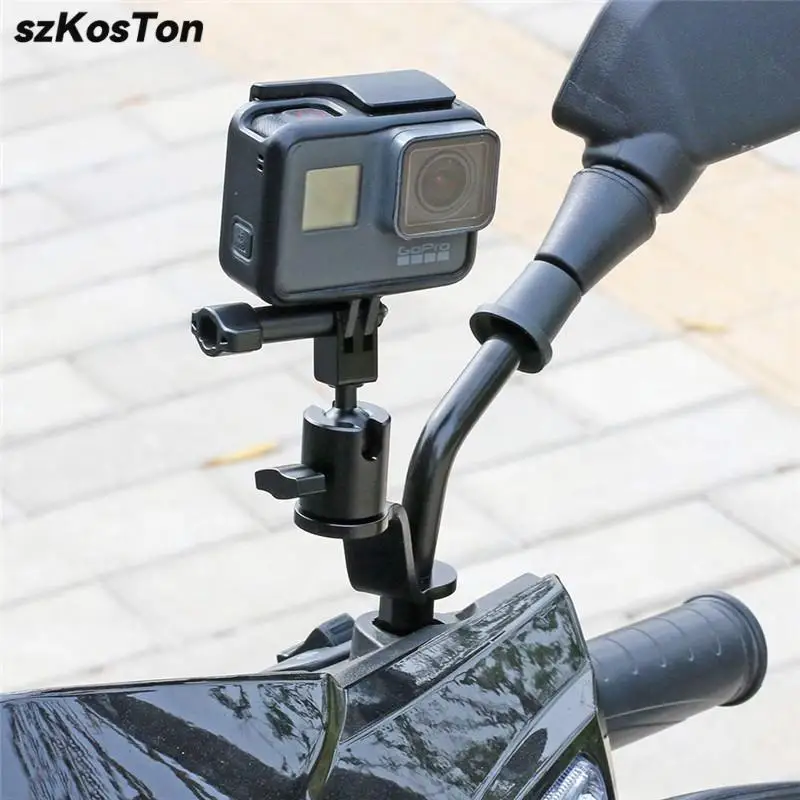 Motorcycle-Rearview-Mirror-Sports-Mount-Holder-Bracket-Fixed-Holder ...