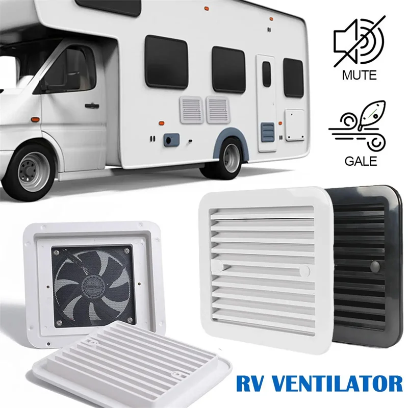 12V Caravan RV Fans Fridge Air Vent Side Exhaust Strong Wind Camper Car ...