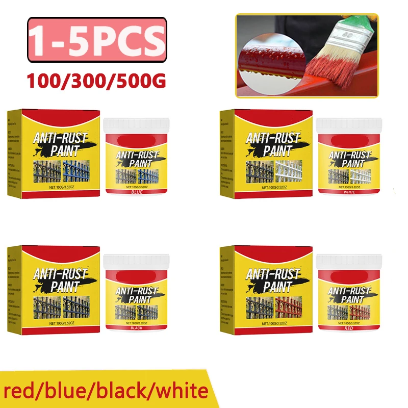 1-5pcs-100g-500g-Water-Based-Rust-Proof-Paint-Metal-Paint-Renovation ...